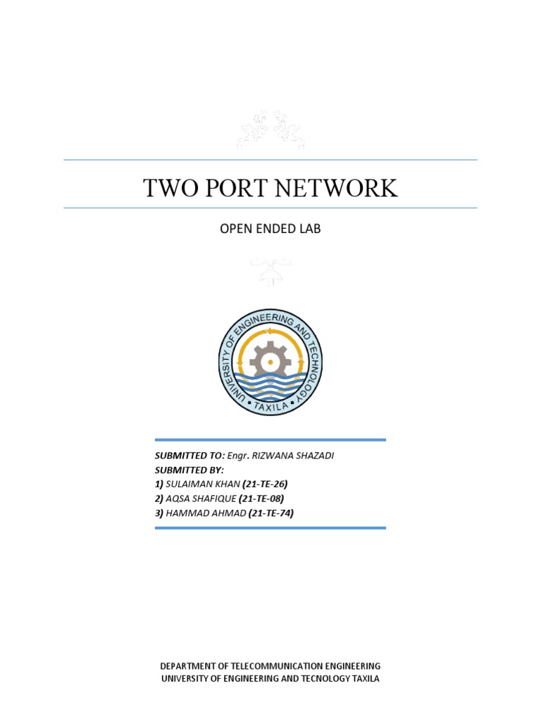 Analysis of Two-Port Network Parameters Using PSpice Simulation | PDF | Electronic Engineering ...