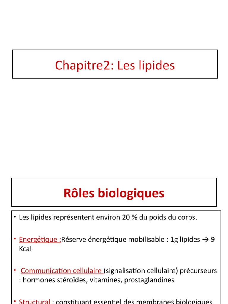 Lipides 1 | PDF | Lipide | Acide gras