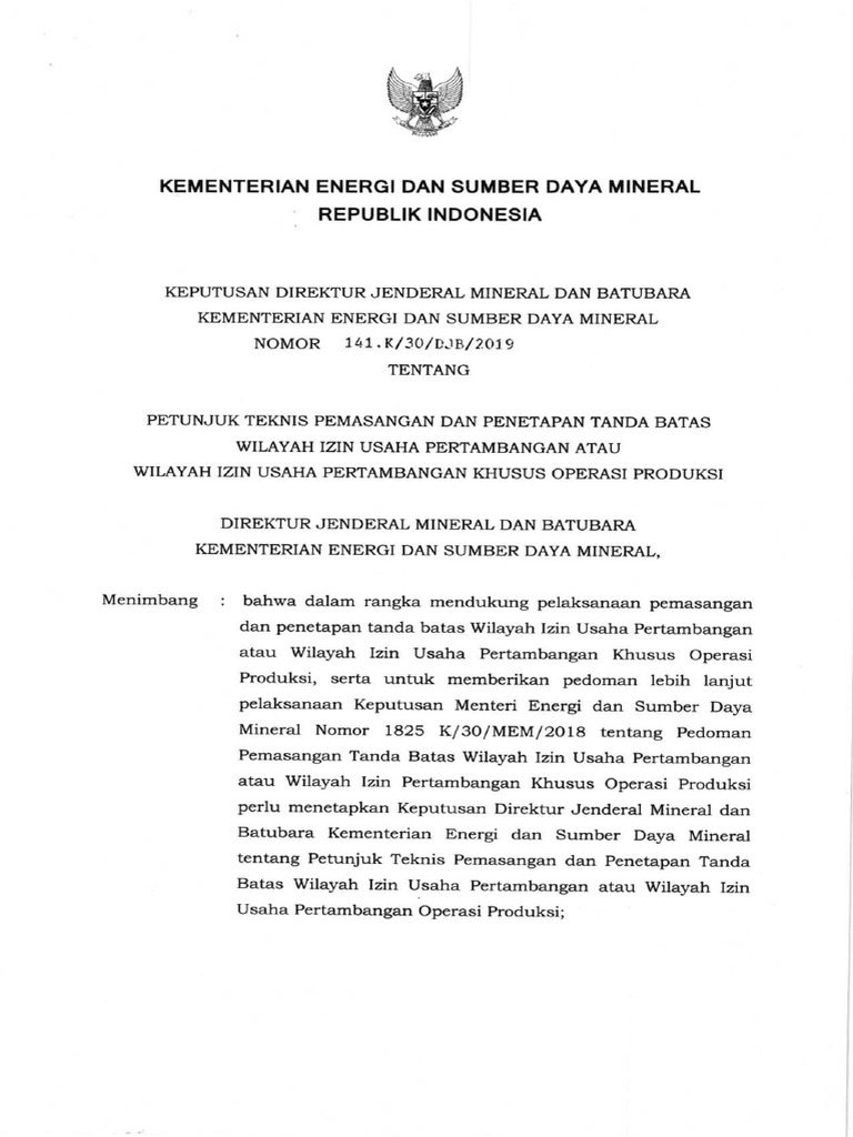 Kepdirjen 141.K - 30 - DJB - 2019 - SK Petunjuk Teknis Pemasangan TB ...