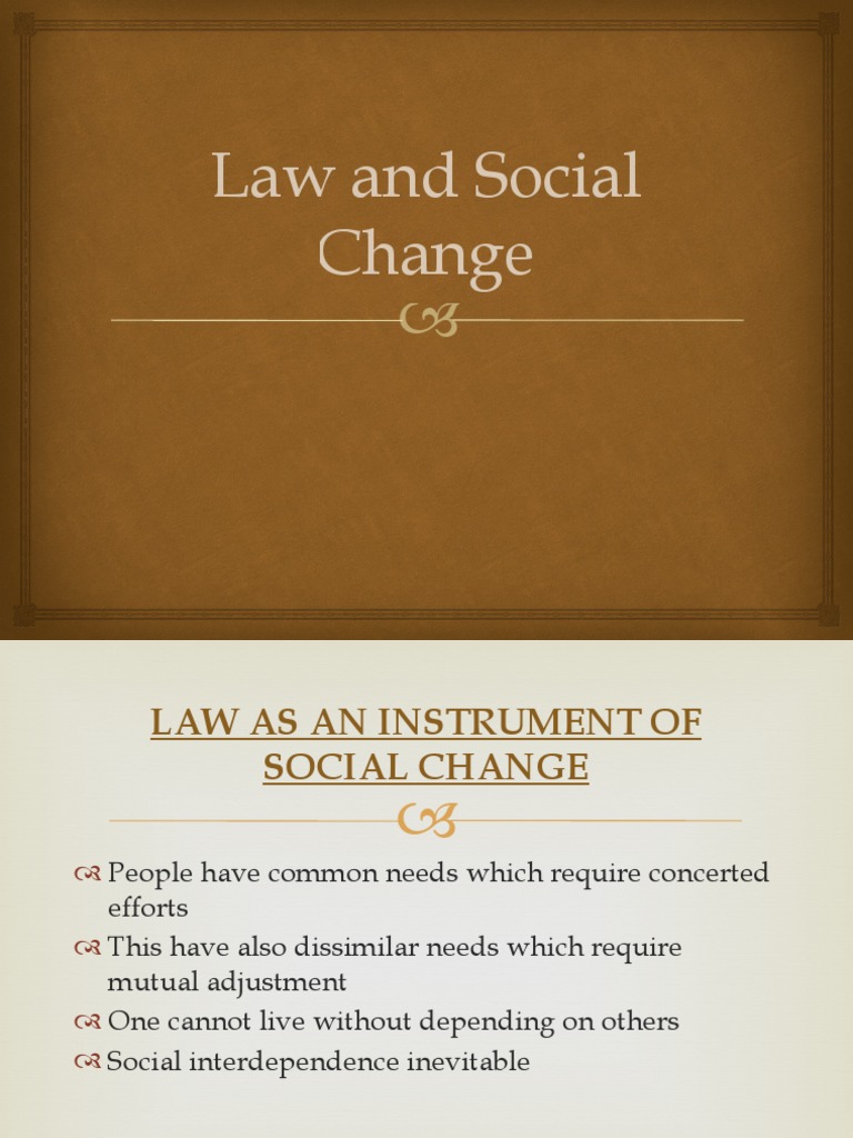 Law and Social Change | PDF | Public Law | Justice