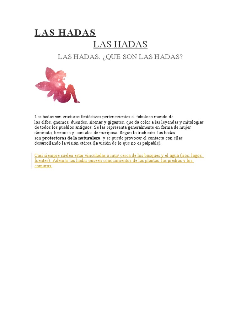 Las Hadas | PDF | Hadas | Miel