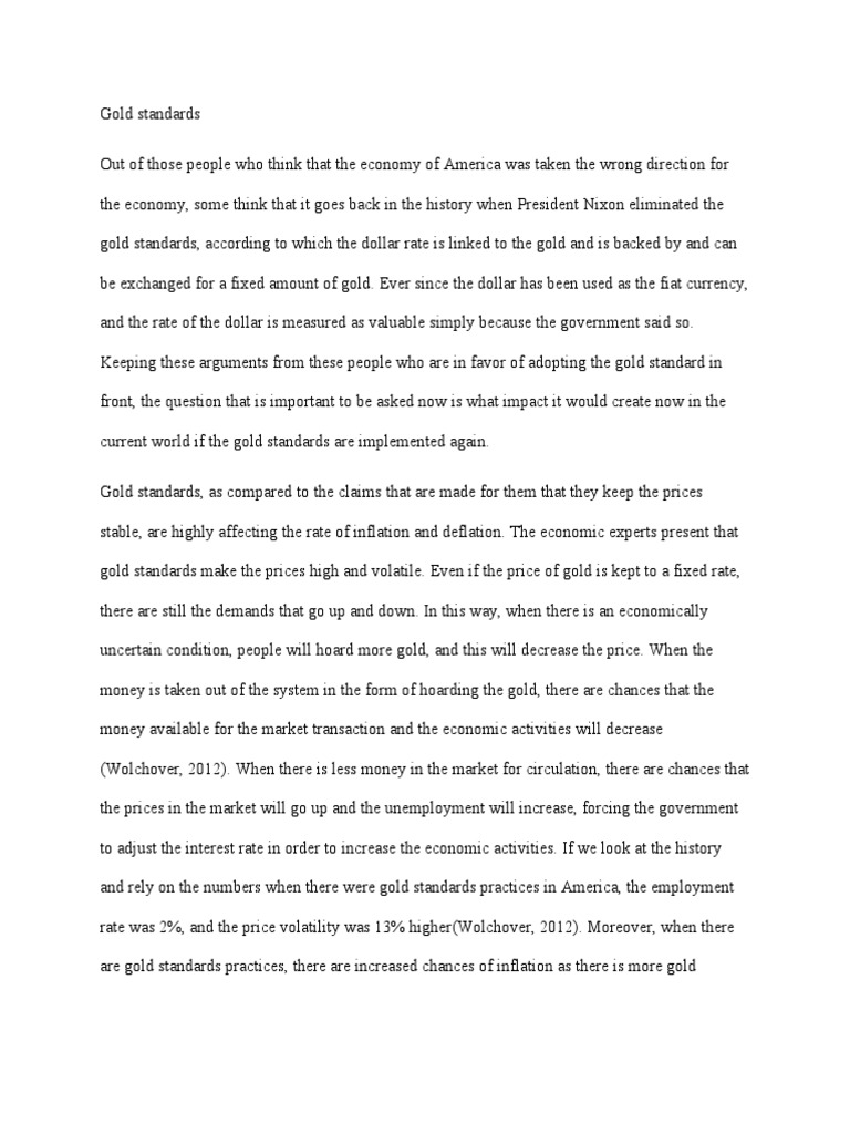 Gold Standards | PDF | Gold Standard | Inflation