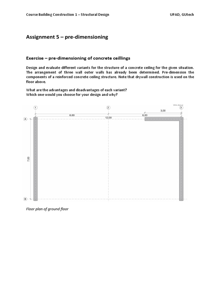 Bc1 Assignment 5 Pre-Dimensioning Concrete Solution | PDF