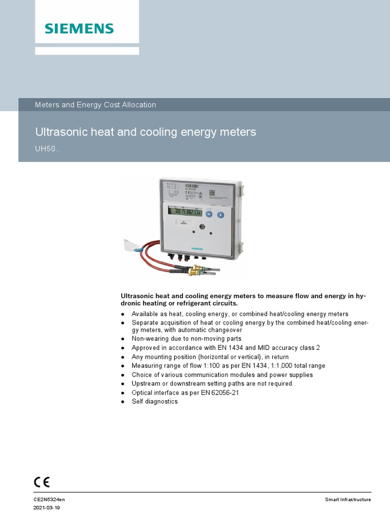 A6V10388515 - Ultrasonic Heat and Cooling Energy Meters UH50.. - en ...