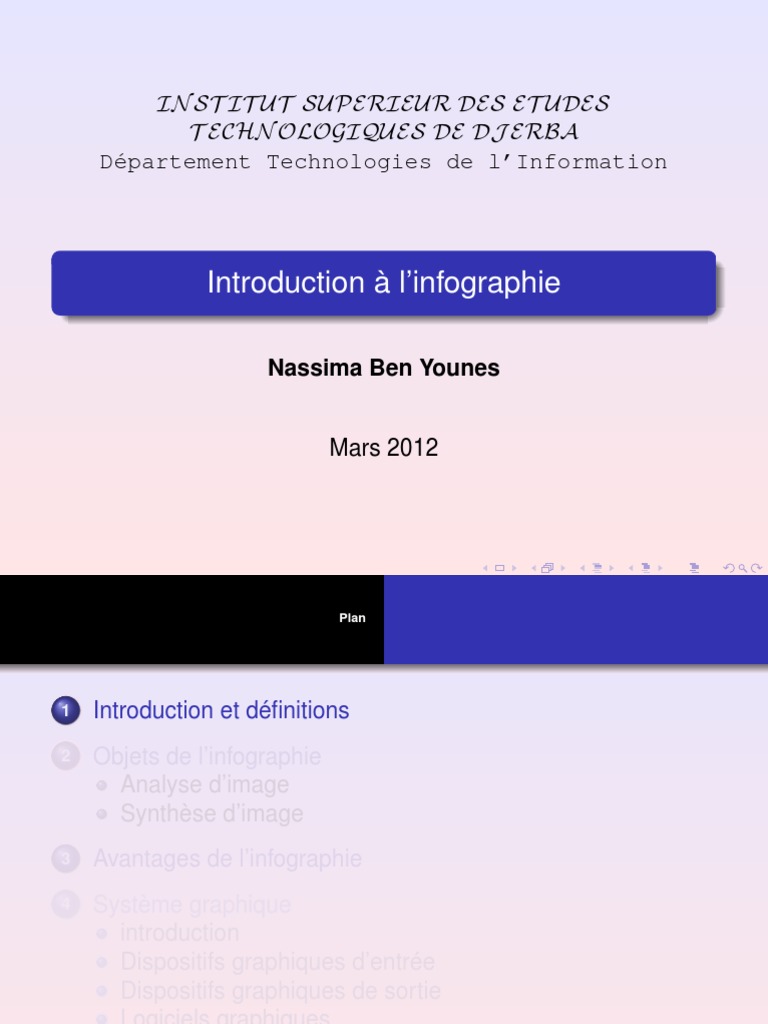 Introduction à l'infographie et ses applications | PDF | Interface ...