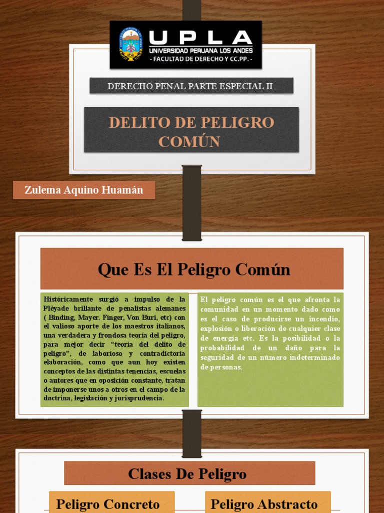 Delitos de Peligro Común en Derecho Penal | PDF | Derecho penal | Valores