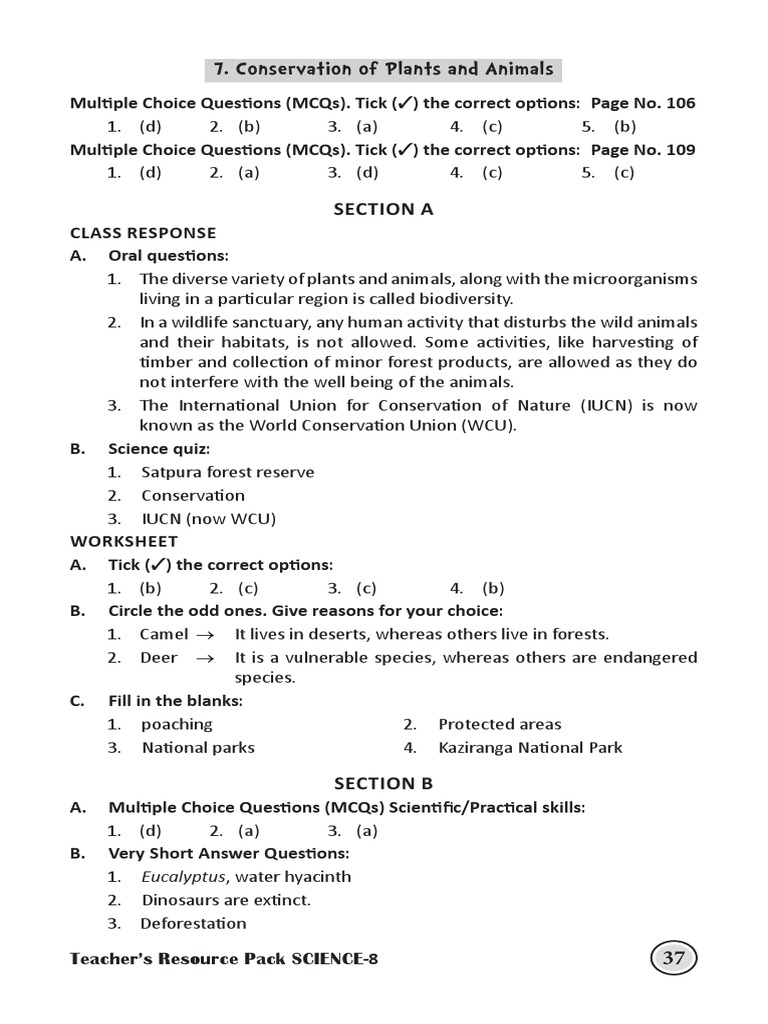Cordova Class 8 Solution-24-28 | PDF | Cell (Biology) | Deforestation