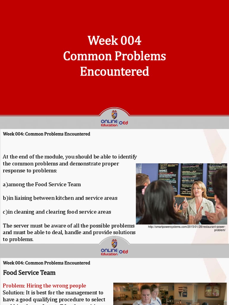 Week 004 Common Problems Encountered | PDF
