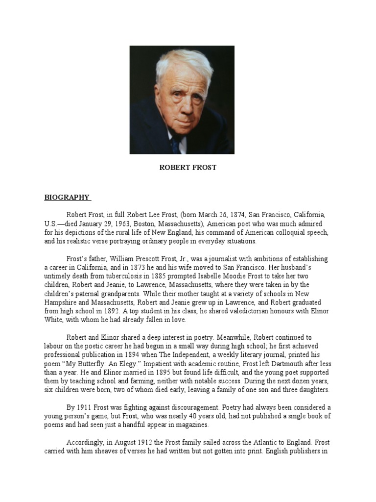 Robert Frost | PDF | Poetry