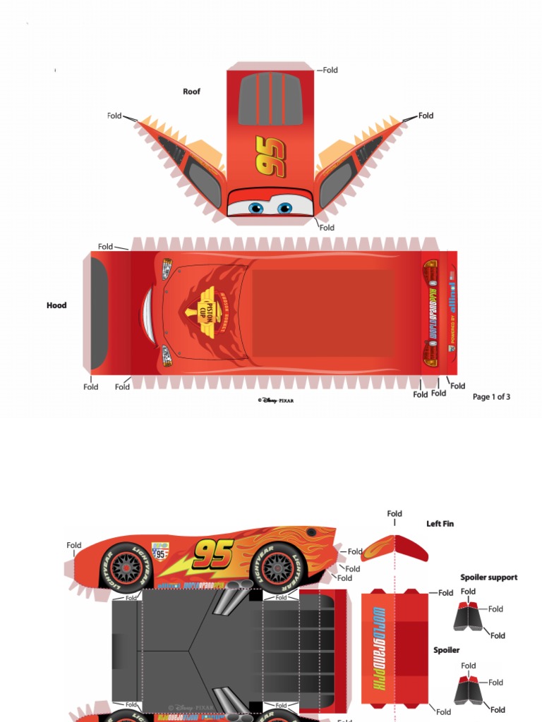 Rayo McQueen 3d para Imprimir | PDF
