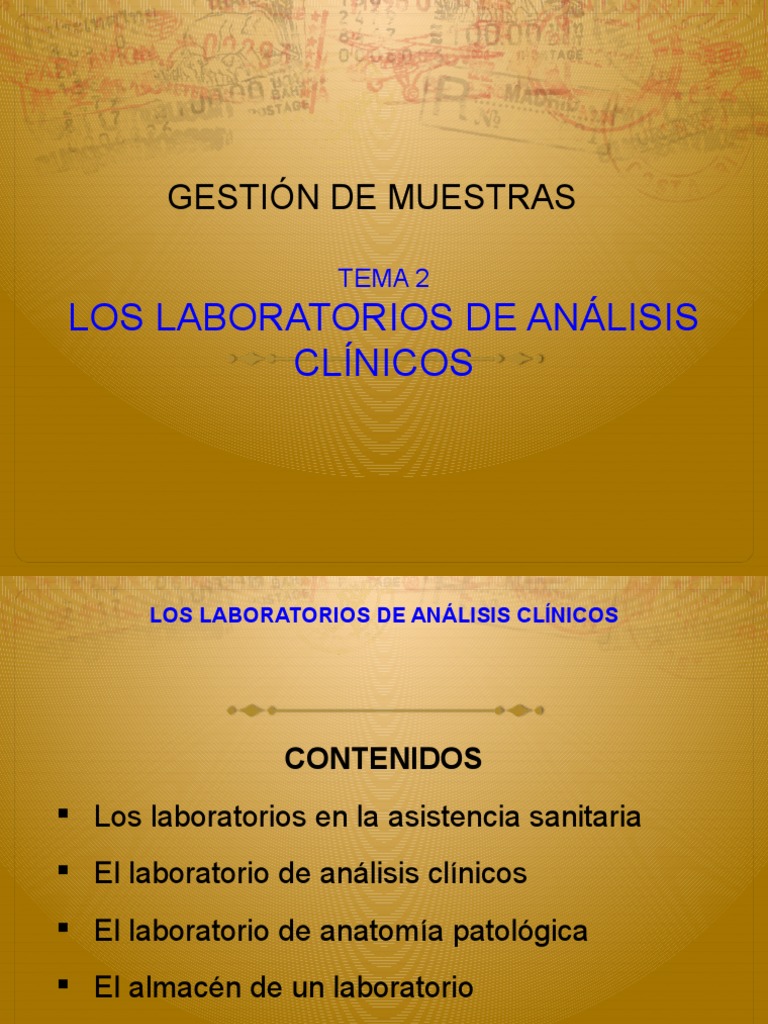 Gestión de muestras en laboratorios clínicos: funciones y áreas de los ...