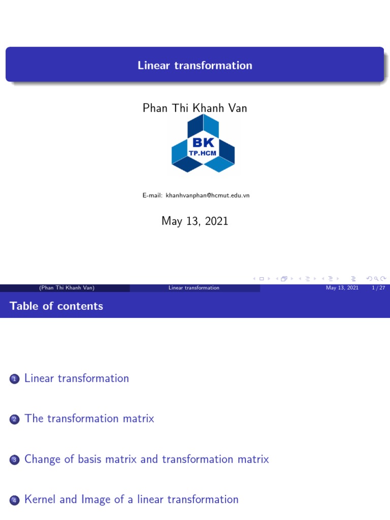 Understanding Linear Transformations | PDF | Linear Map | Matrix ...