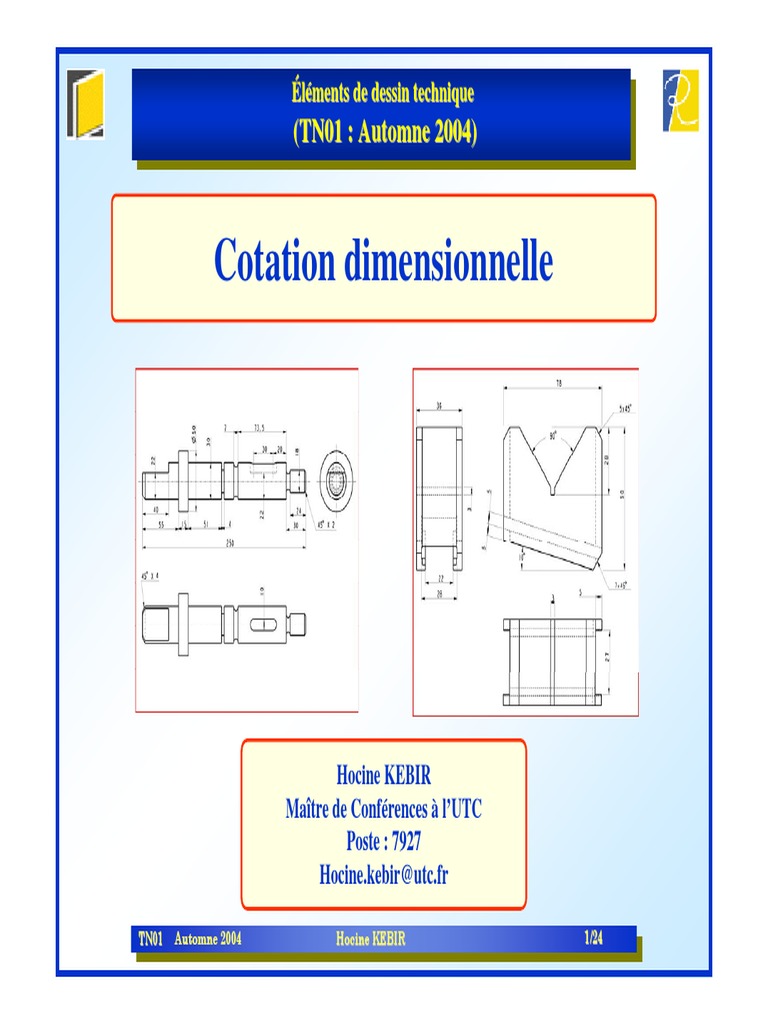 Cotation Dimensionnelle en Dessin Technique | PDF | Dessin