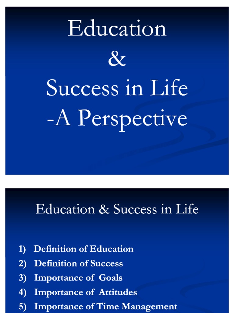 Education & Success in Life | PDF | Wisdom | Happiness