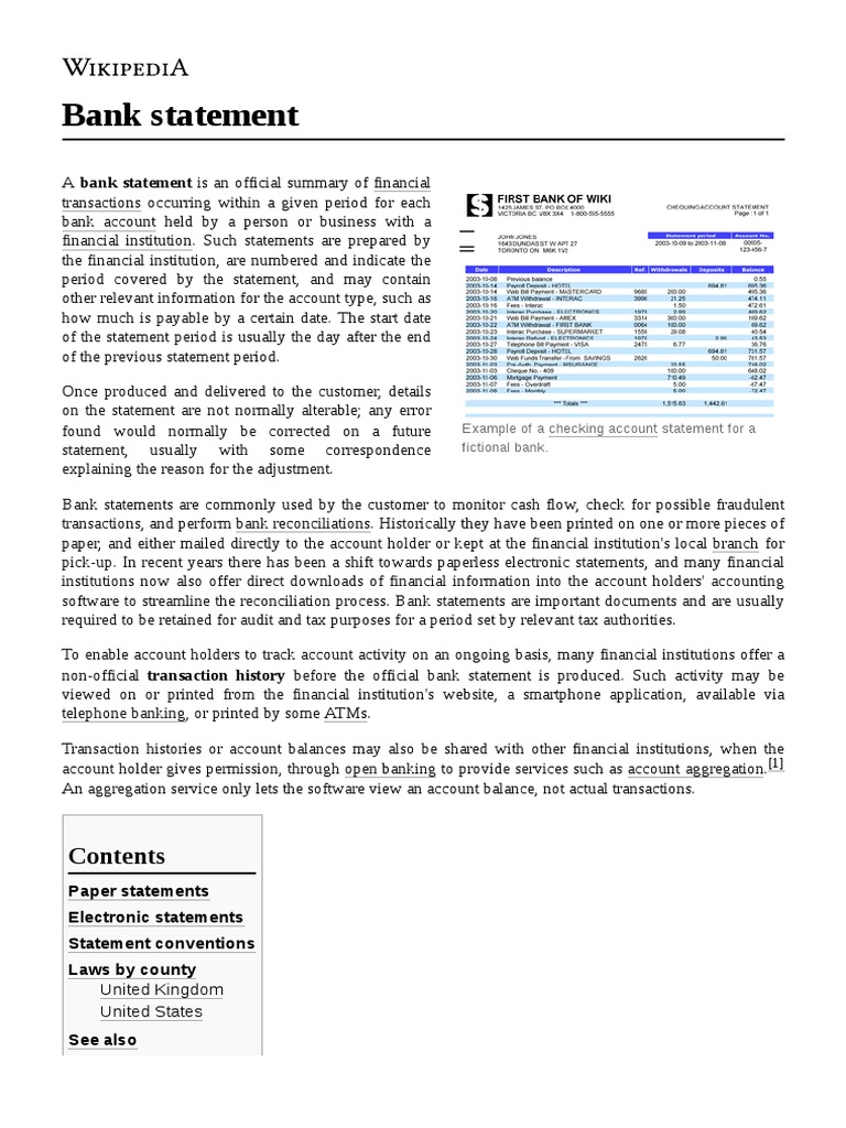 Bank Statement | PDF | Financial Services | Banking