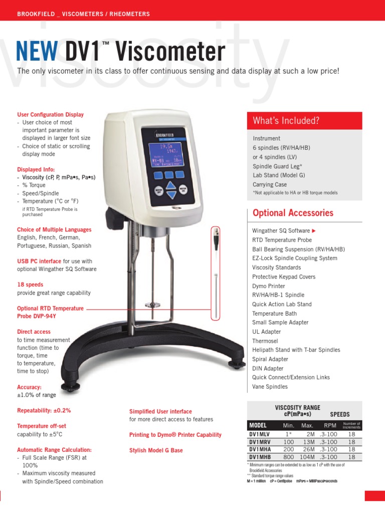 DV1 Viscometer New | PDF | Manufactured Goods | Computer Science