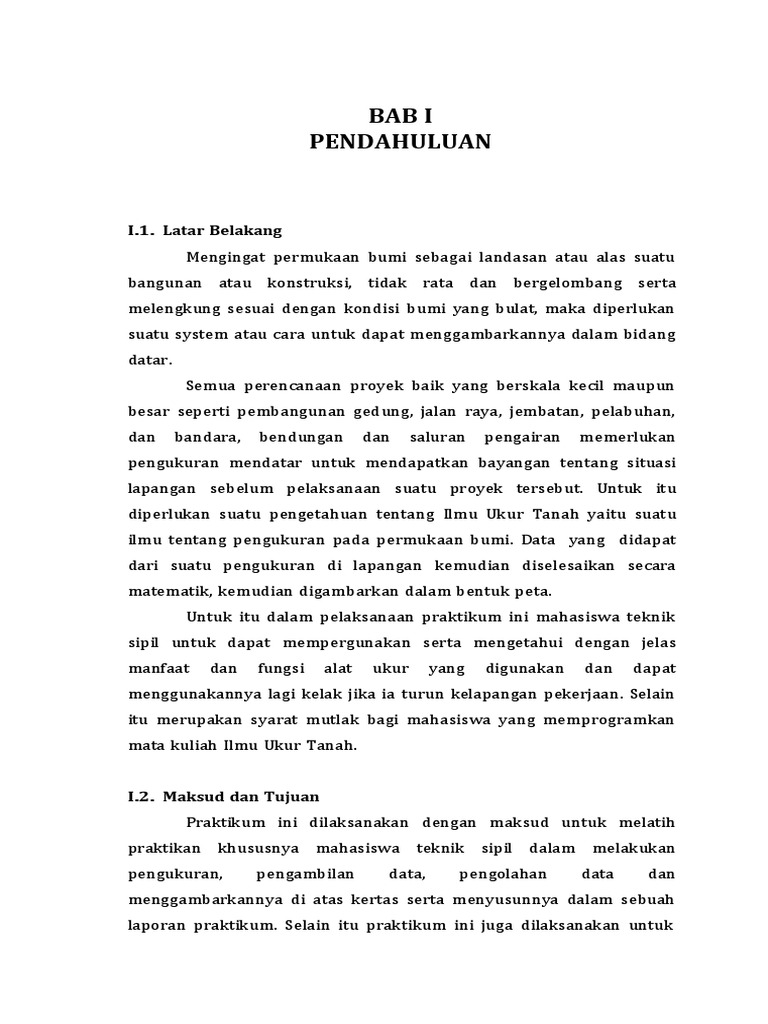 Materi Ilmu Ukur Tanah Contoh | PDF