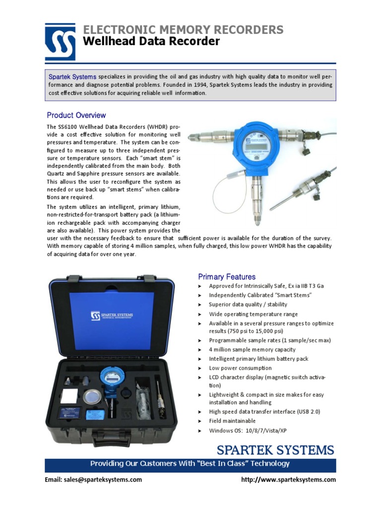 Advanced Wellhead Data Recorders | PDF | Calibration | Rechargeable Battery