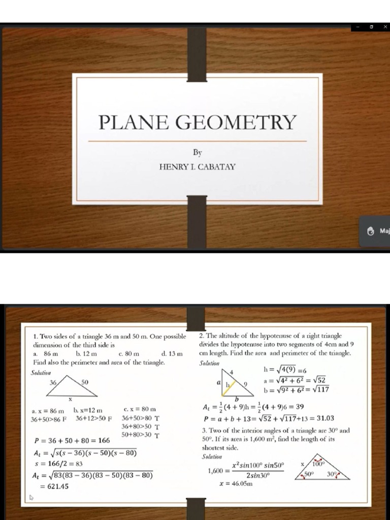 Plane Geometry | PDF