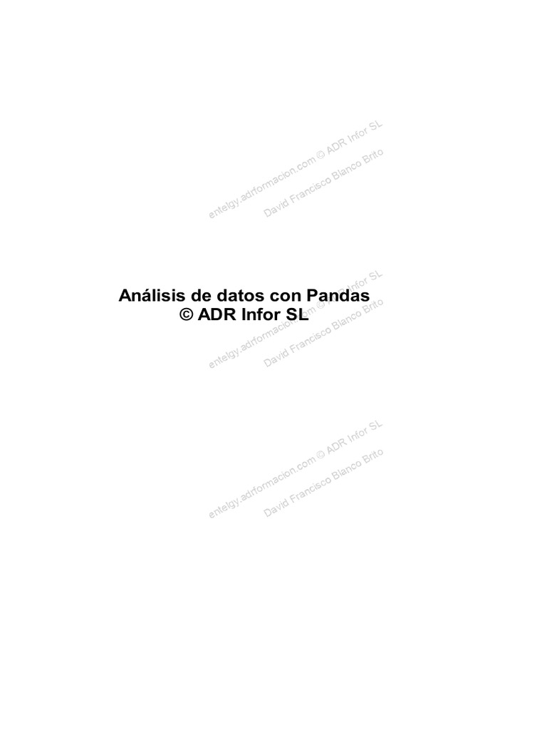 05 Analisis de Datos Con Pandas | PDF | Ciencias de la Computación ...