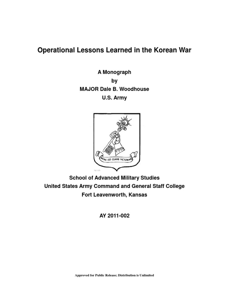 Korean War Operational Lessons | PDF | Korean War | Military