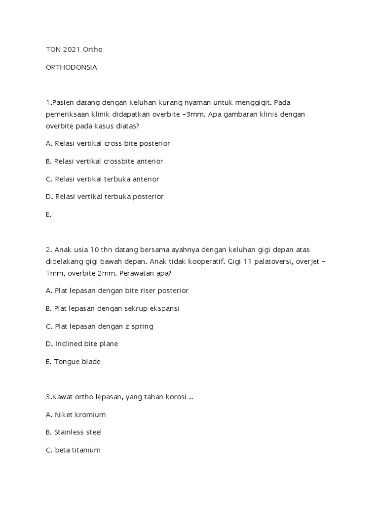 Kumpulan Soal Orto | PDF