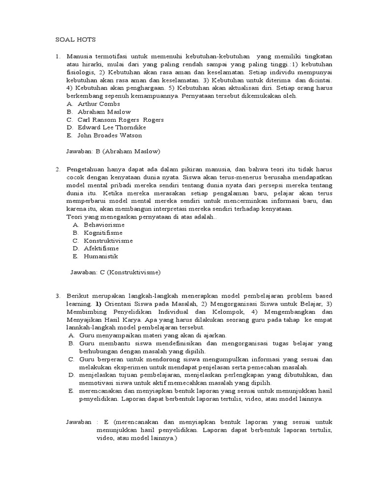 Soal Hots | PDF