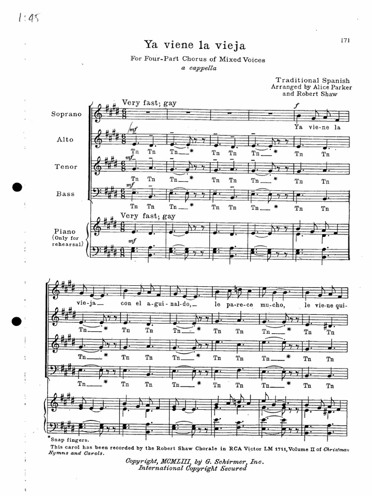 Ya Viene La Vieja Villancico | PDF