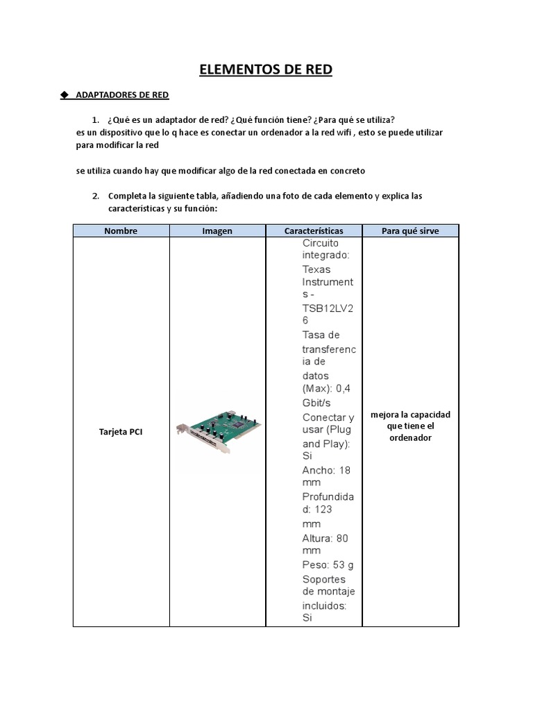 Elementos de La Red Ivan Toprres | PDF | Red de computadoras | Conmutador de red