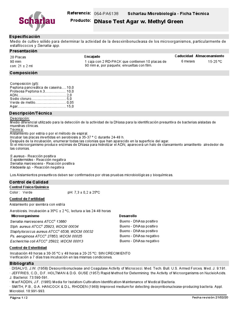 Schrlau Dnase Agar Pdf Staphylococcus Aureus Procariota