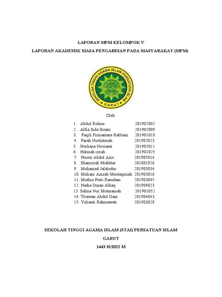 LPJ Kel-5 | PDF | Ilmu Sosial
