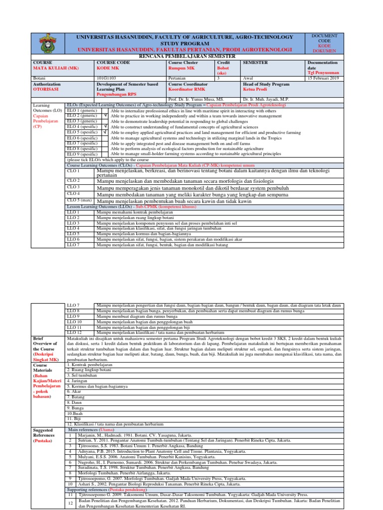 RPS Botani 2020 | PDF | Science