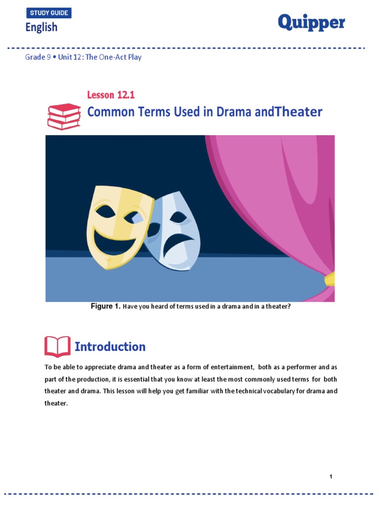 Drama Terminology for Grade 9 | PDF | The Merchant Of Venice | The ...