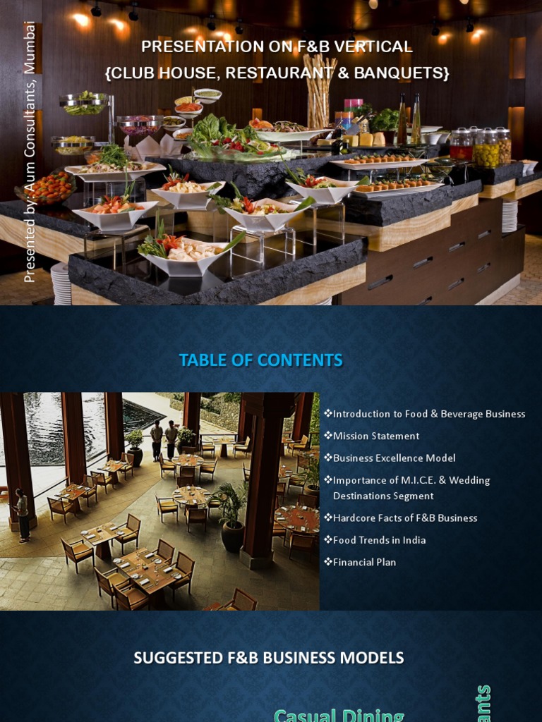 Food Courts Food Malls Banquet Halls Set Up Consultancy | PDF ...
