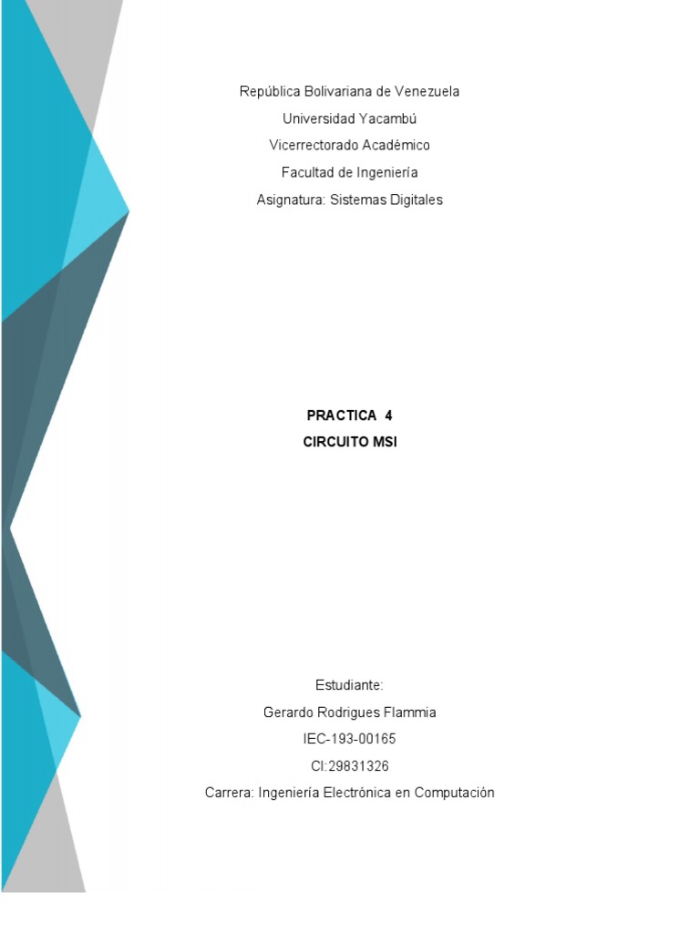 Informe Practica 4 SD Gerardo Rodrigues | PDF | Electrónica digital ...