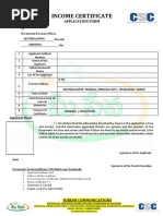 Format Family Income Certificate | PDF
