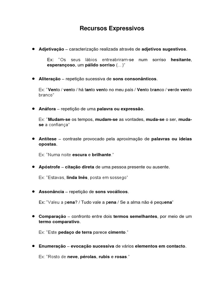 Recursos Expressivos | PDF | Linguística