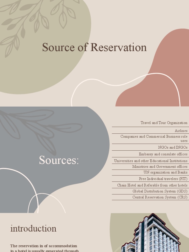 Sources of Hotel Reservations Explained | PDF | Hotel | Tourism