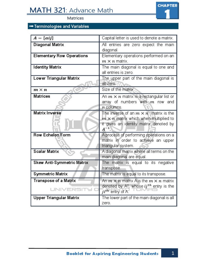 Advance Math | PDF | Matrix (Mathematics) | Power Series