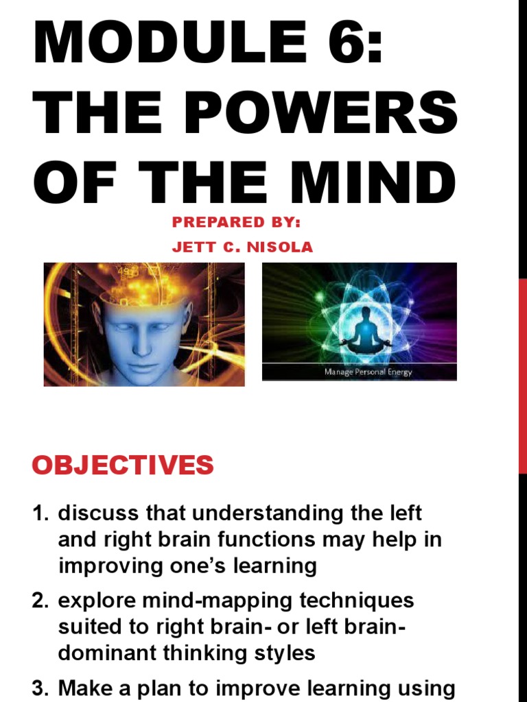 MODULE 6 The Powers of The Mind | PDF | Brain | Sat