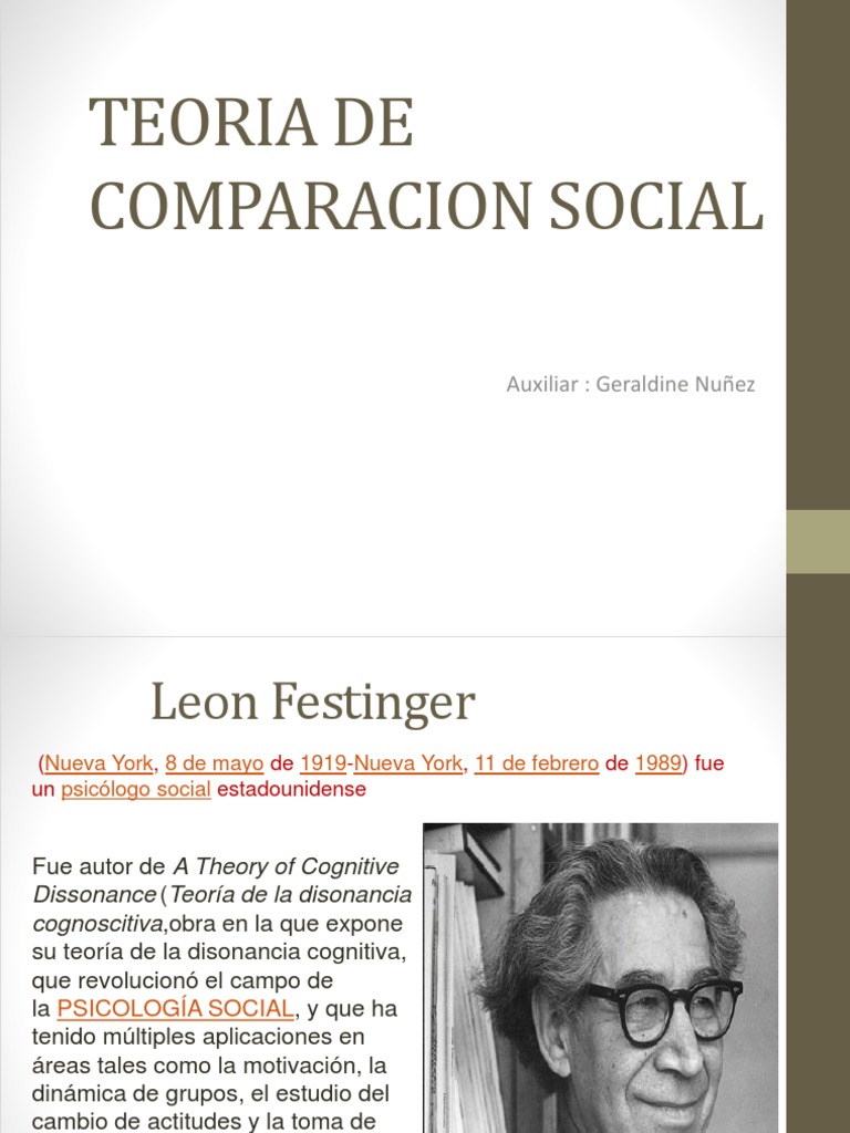Teoría de Comparación Social de Festinger | PDF | Science | Sicología