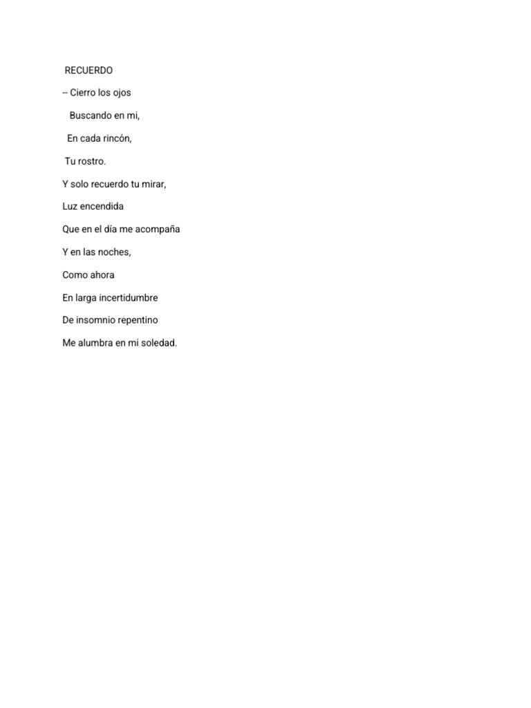 Recuerdo | PDF