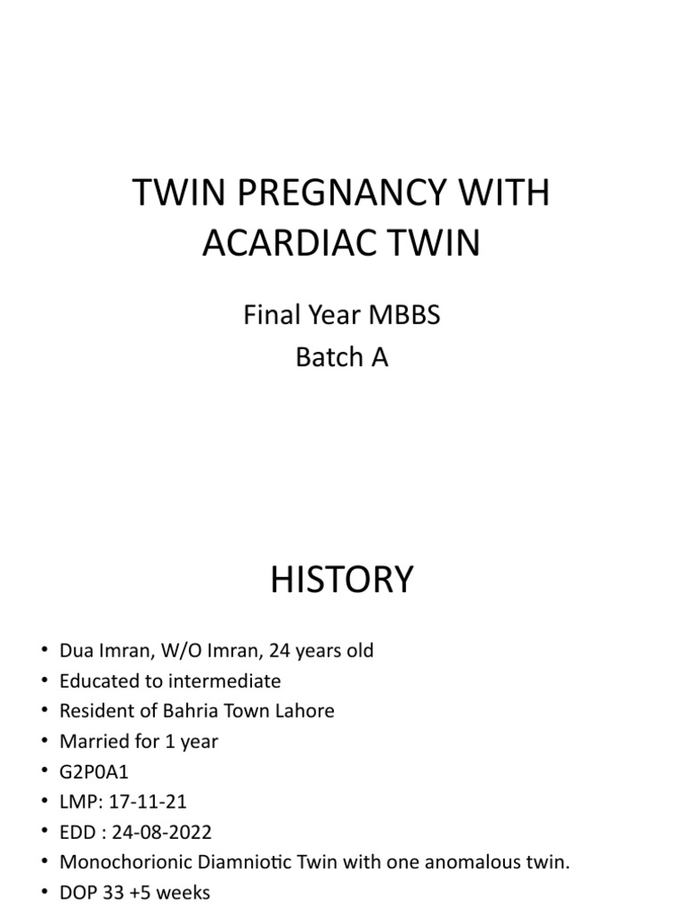 CPC ON Twin Pregnancy | PDF | Pregnancy | Fetus