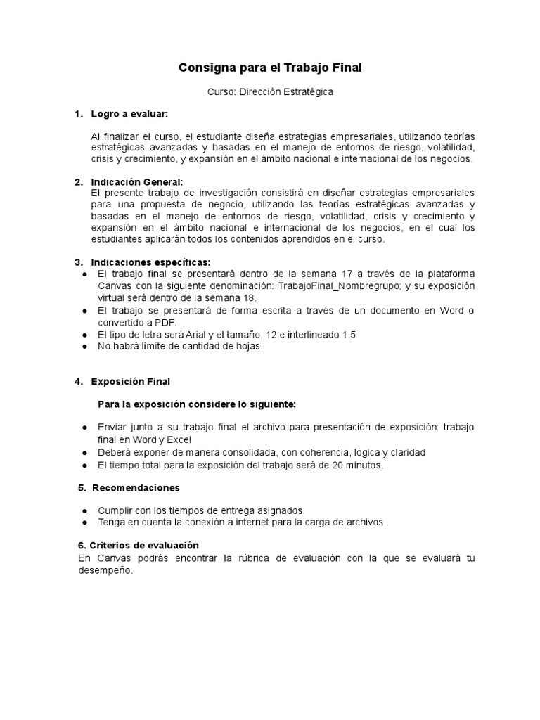 GC A15n Consigna TF 22c1m | PDF | Business