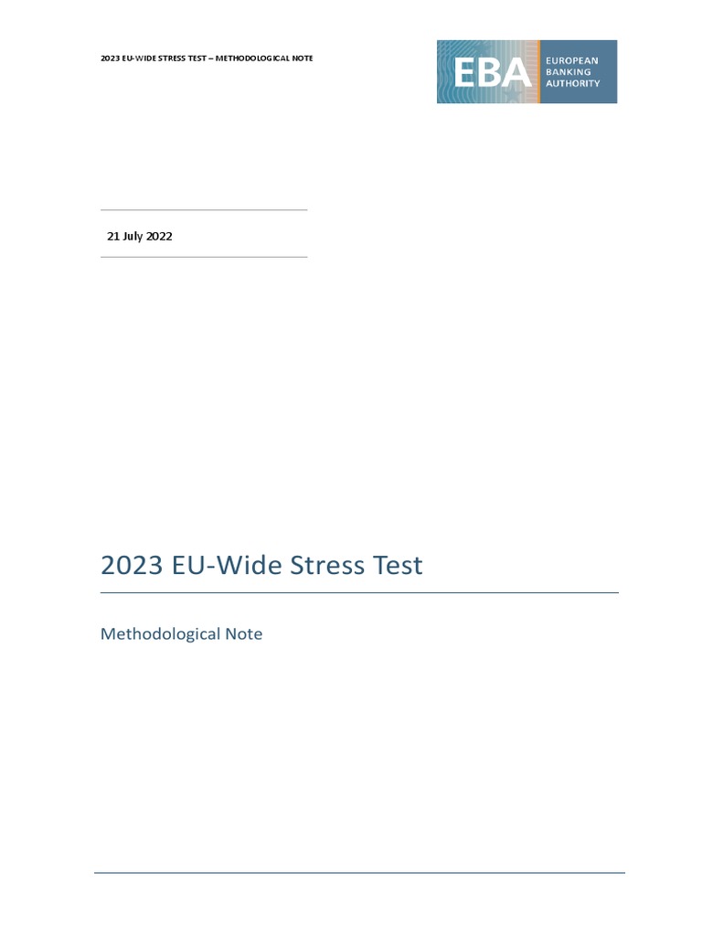 2023 EU-wide Stress Test - Draft Methodological Note | Download Free ...