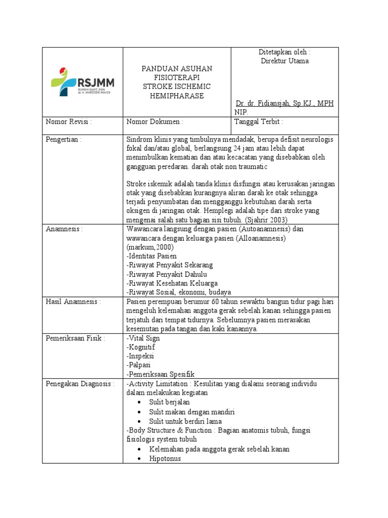 Pa Fisioterapi Stroke Iskemik | PDF | Pengembangan Diri
