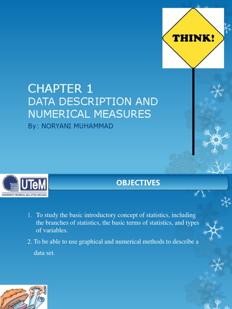 Chapter 1 Data Description Pdf Statistics Skewness