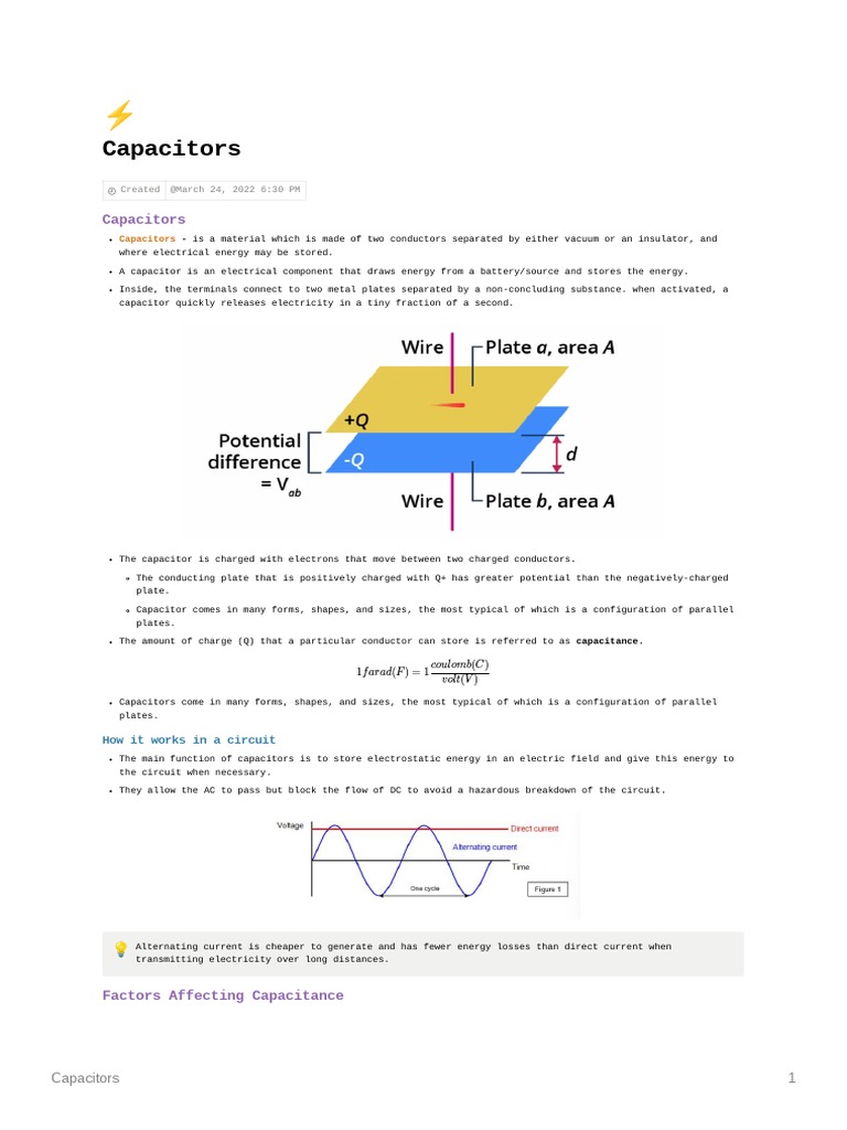10 - Capacitors | PDF | Capacitor | Capacitance
