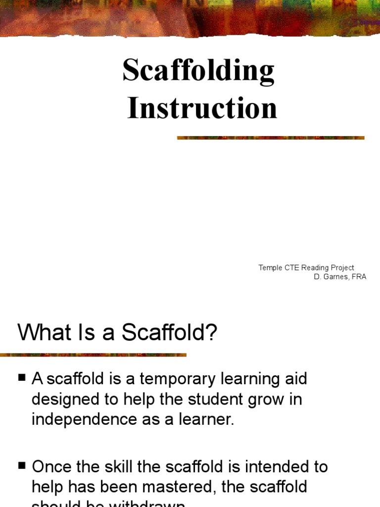 Scaffolding Workshop Powerpoint - 0 | PDF | Career & Growth