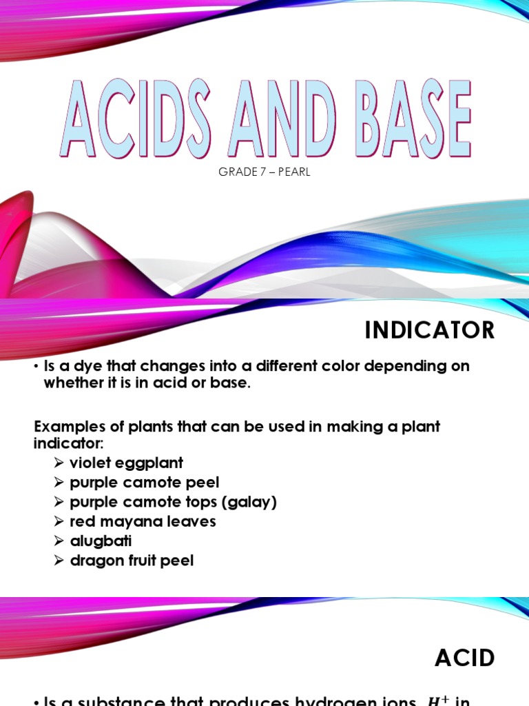 ACIDS AND BASE Lesson | PDF | Ph | Soil